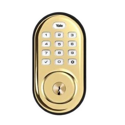 Z-Wave Assure Keypad Deadbolt - Lifetime Brass - YRD216-ZW2-P05